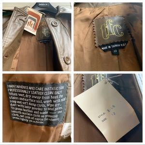 FTC | Jackets & Coats | Vintage 9670 Tfc Leather Trench Nwt | Poshmark
